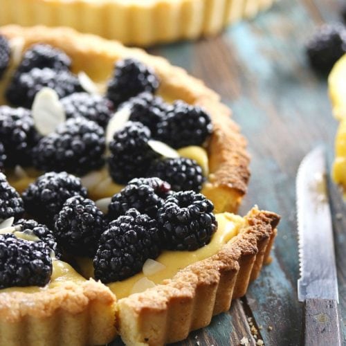 Lemon Curd Tart with Blackberries | Low Carb | My PCOS Kitchen