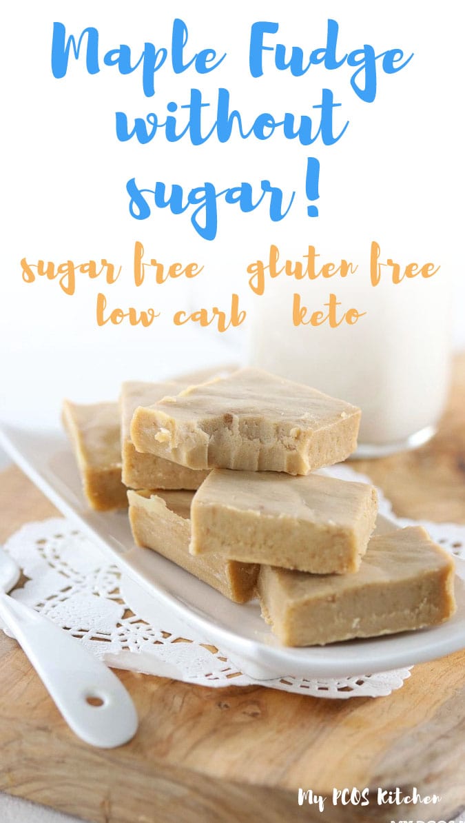Low Carb Sugar Free Maple Fudge | My PCOS Kitchen