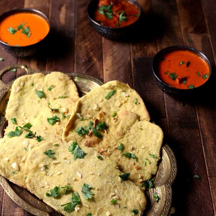 Low Carb Keto Naan Bread Recipe (Cheese Stuffed Naan or Garlic Naan)